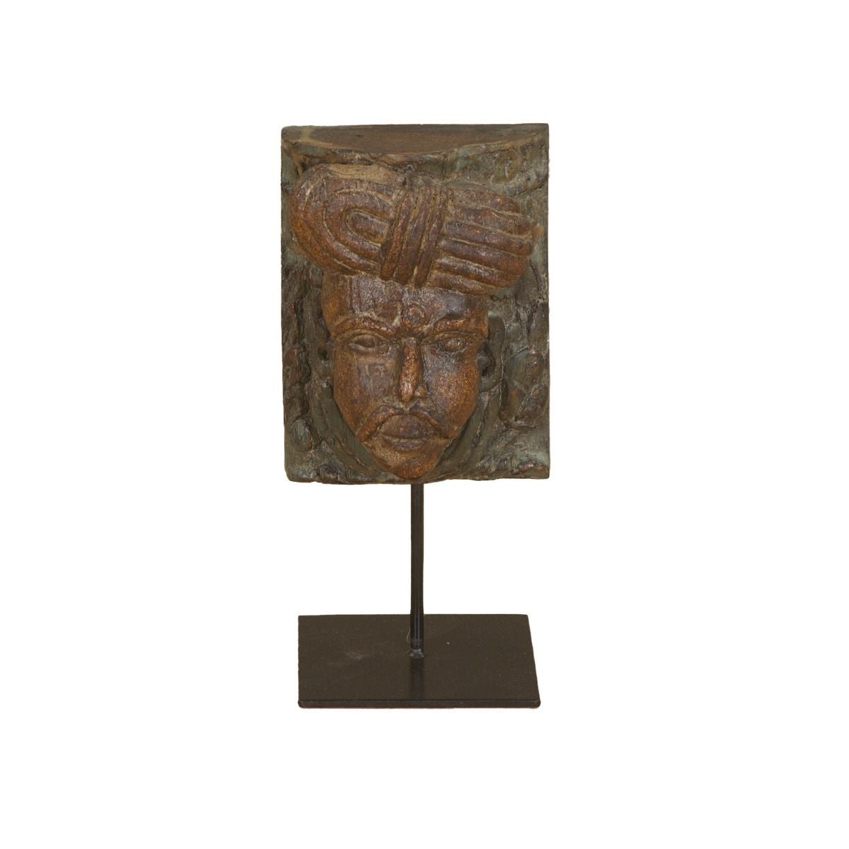 Tribesman Head on Iron Stand | Zin Home – zinhome